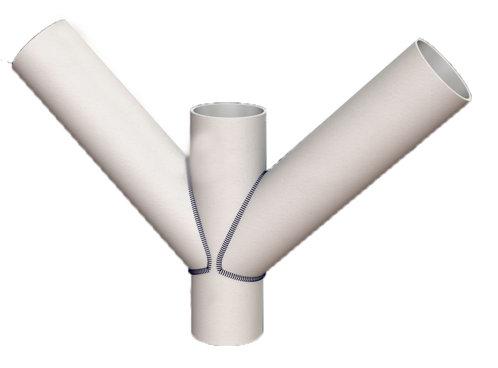 Connection Collar - 4"/3"/3"-Y-connection-180° between connections – NuFlow